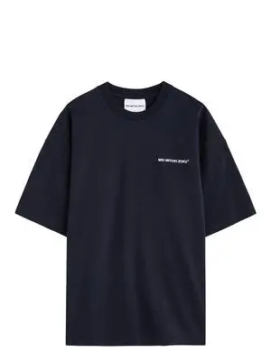 MKI MIYUKI ZOKU Logo-print Cotton T-shirt - Navy