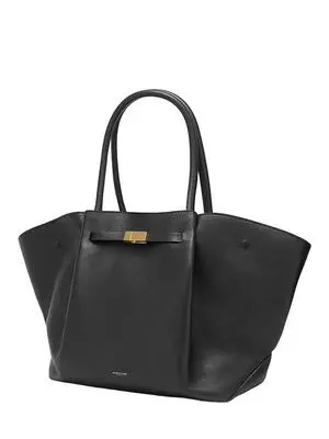 DEMELLIER DeMellier New York Leather Tote Black Small Grain/gold