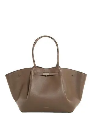 DEMELLIER New York Leather Tote - Dark Taupe