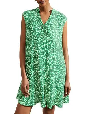HOBBS LONDON Janey Mini Dress - Green Cream