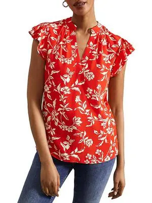 HOBBS LONDON Cleo Top - Red Buttercream