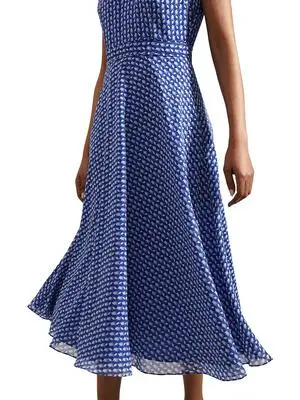 HOBBS LONDON Hailey Midi Dress - Blue Mutli