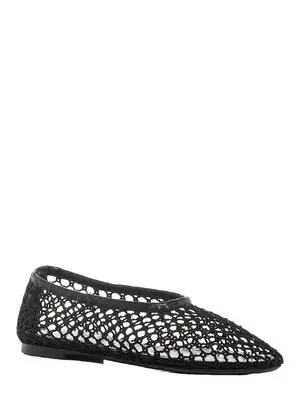 Staud Alba Net Ballet Flats - Black Netting