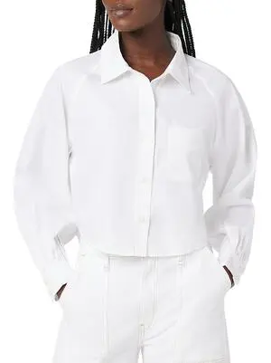 Hudson Jeans Balloon Sleeve Shirt - White