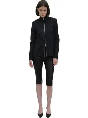 Rosetta Getty Slim Zip-up Shirt - Black