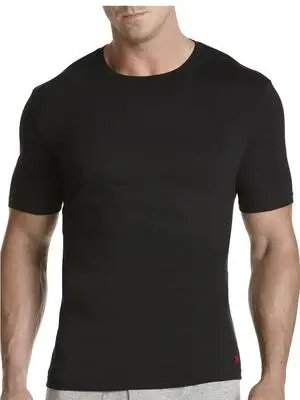 Polo Ralph Lauren Big & Tall 3-pk Crewneck Undershirts - Black