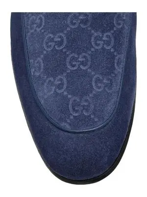 Gucci Guccissima Jordy Suede Loafers - Blue Agate