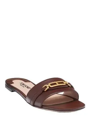 TOM FORD Whitney Slide Sandal - Saddle Brown