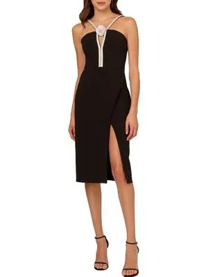 Liv Foster Bead-Fringe Halter Mini Dress - Metallic Multi | Editorialist