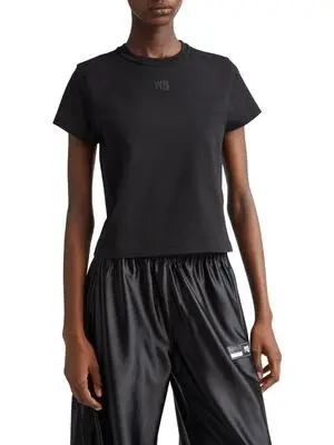 Alexander Wang Puff Logo Shrunken T-shirt - Black