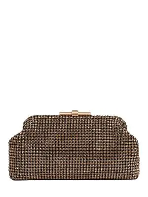 REISS Adaline Embellished Clutch - Gold