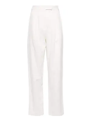 SELF-PORTRAIT High-waisted Tailored Trousers - White