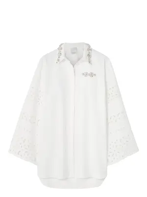 Huishan Zhang Logan Crystal-embellished Shirt - White