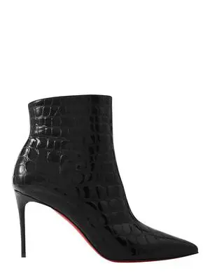 CHRISTIAN LOUBOUTIN So Kate Croc-effect Patent-leather Ankle Boots