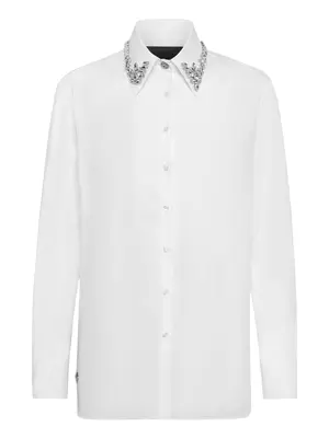 Philipp Plein Crystal-embellished Shirt - White