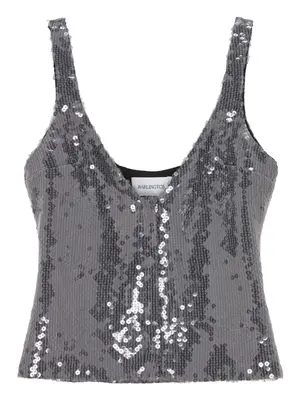 16Arlington Devereau Sequin-embellished Top - Silver