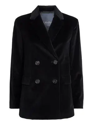 Max Mara Cotton Corduroy Blazer - Black