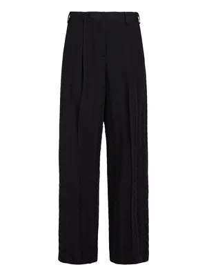 Missoni Crochet-knit Cotton-blend Pants - Black