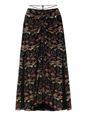Altuzarra Safia Metallic Fil Coupé Maxi Skirt - Black