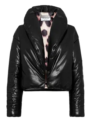 PHILIPP PLEIN Philipp Plein Skull & Bones Leather Biker Jacket
