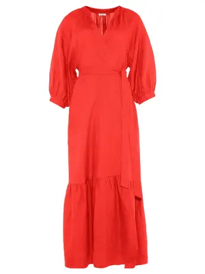 ERES ERES Joie Linen Wrap Dress