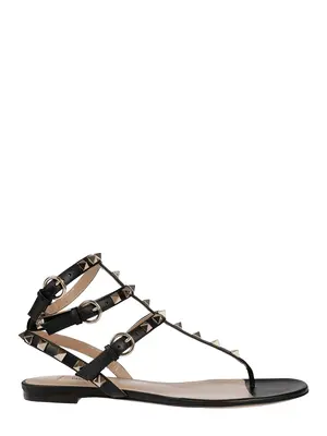 Valentino Garavani Rockstud Flip Flop Sandals - Black