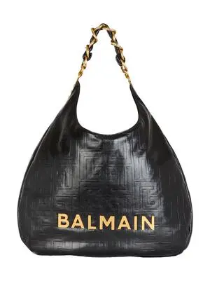 Balmain 1945 Soft Hobo Bag - 0pa Black