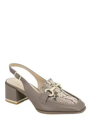 KENNETH COLE Elina Slingback Loafer Pumps - Shitake Leather