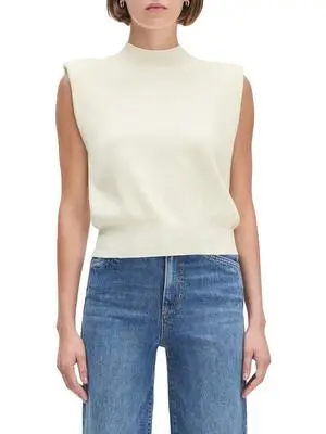 FAVORITE DAUGHTER Sleeveless Knit Crop Top - Ivory