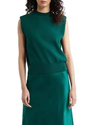 FAVORITE DAUGHTER Sleeveless Knit Crop Top - Pine