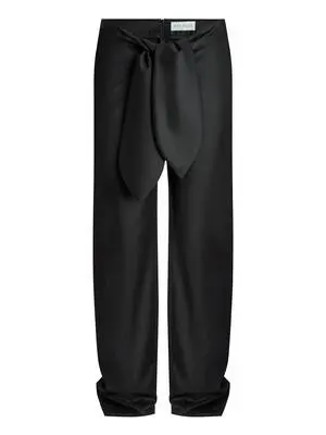 AYA MUSE Tie-Detailed Straight-Leg Trousers