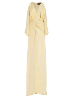 BRANDON MAXWELL Brandon Maxwell The Sierra Gathered Silk Crepe Gown