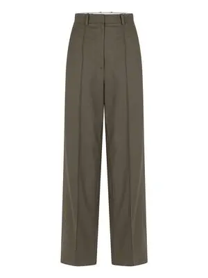 HEIRLOME Antonella Straight-Leg Stretch-Wool Pants