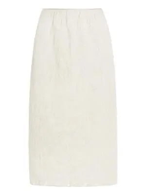 Prada Lace Midi Pencil Skirt - Ivory