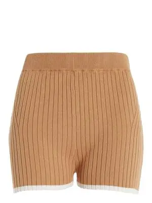 MATTHEW BRUCH Ribbed Knit Mini Shorts