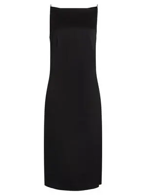Jacquemus Spoglio Sleeveless Stretch-satin Midi Dress - Black