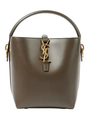 Saint Laurent Le 37 Leather Bucket Bag - Green