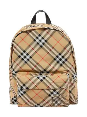 Burberry Check Backpack - Brown