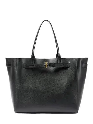 TOM FORD Tara Large Grained Leather Tote Bag - Black