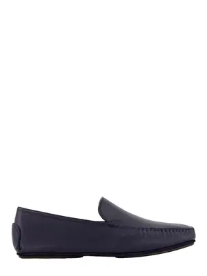 Manolo Blahnik Mayfair Leather Loafers - Blue