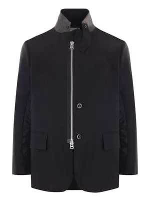 SACAI Sacai High-Neck Zip-Up Blazer