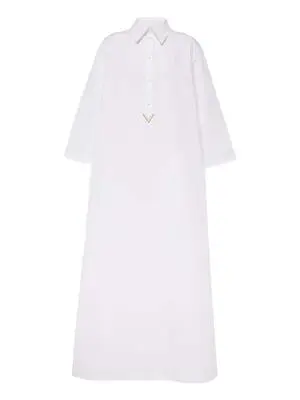 Valentino Garavani Cotton And Linen Kaftan - White