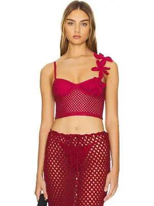 Agua Bendita X Ziah Crop Top - Foulard Fuchsia