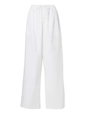 THE ROW Hubert Cotton Wide-leg Pants - White