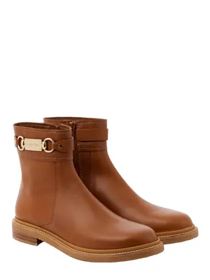 See By Chloé Signature Leather Ankle Boots - Brown
