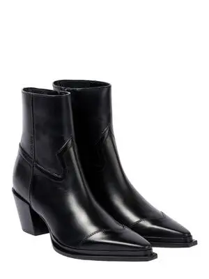 JIMMY CHOO Cece 60 Leather Ankle Boots - Black