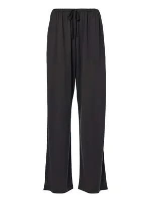 THE ROW Lanuit Silk Sweatpants - Black