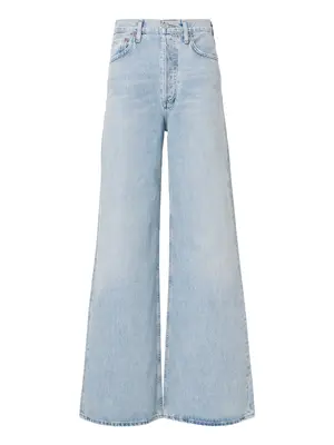AGOLDE Dame High-rise Wide-leg Jeans - Blue