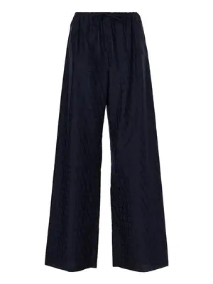 Valentino Garavani Cotton Poplin Wide-leg Pants - Blue