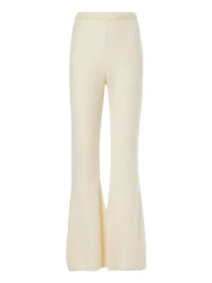 THE ROW Gregori Flared Cashmere Pants - White